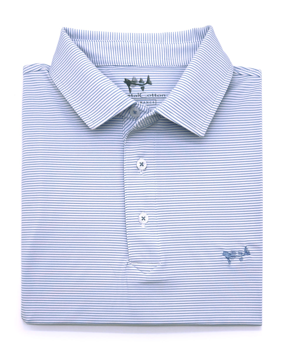 Micro Stripe Polo – Coastal Cotton Clothing