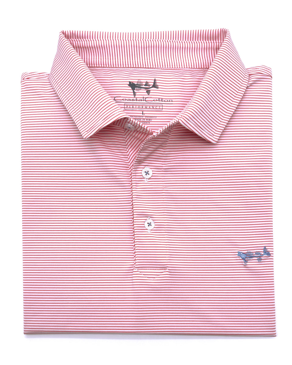 Micro Stripe Polo – Coastal Cotton Clothing