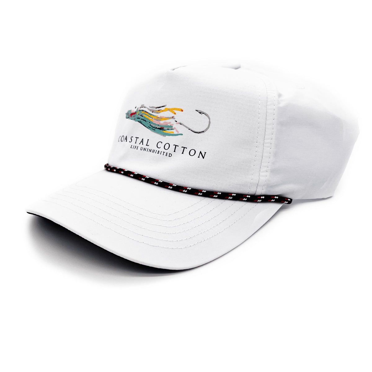 White Nylon Lure Cap – Coastal Cotton Clothing